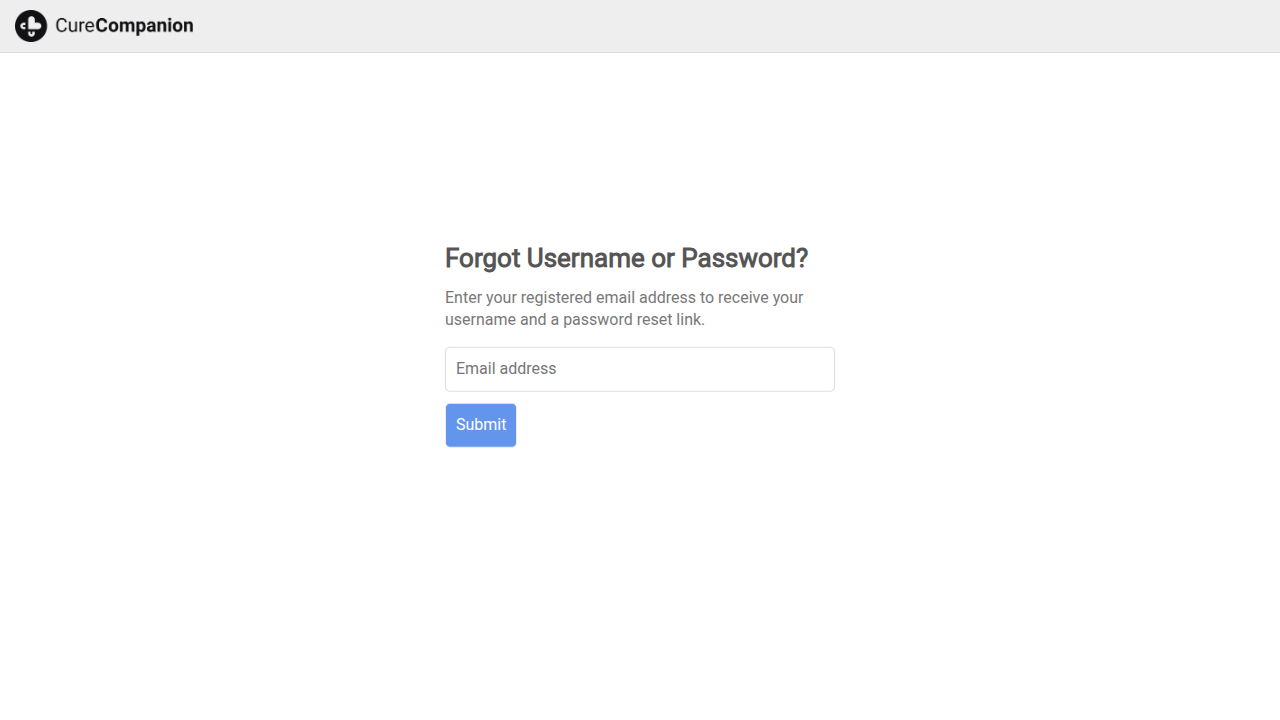 Sign In To Your Account – CureCompanion